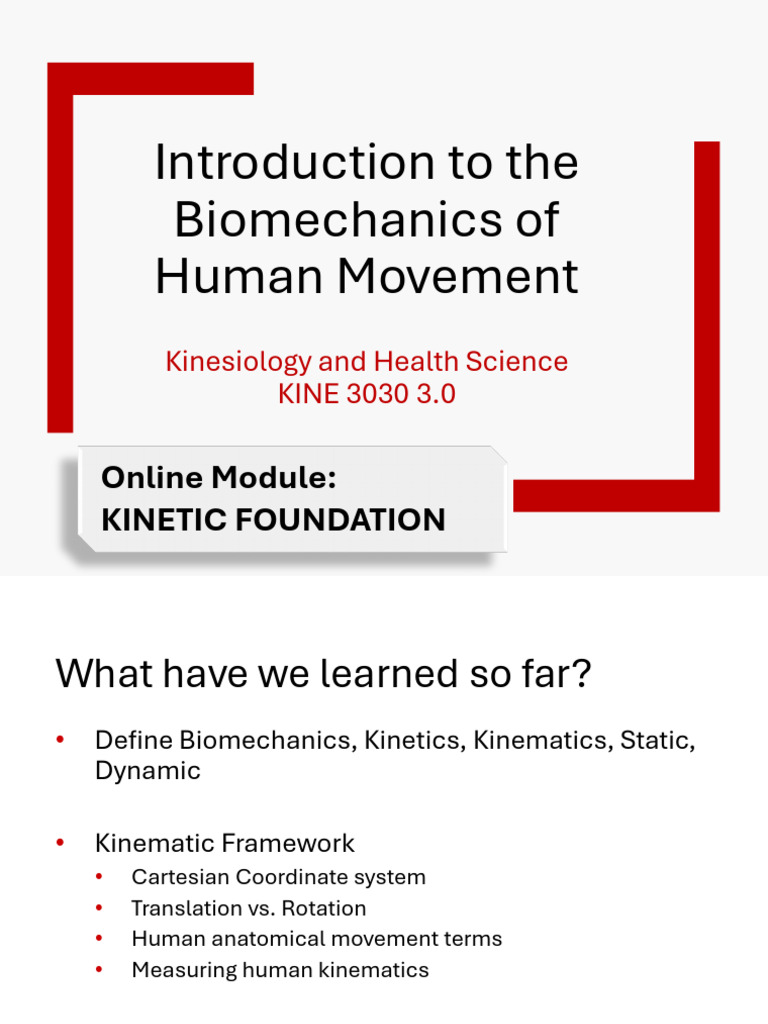 KINE3030-Module2_Kinetic Foundation-UPDATE | PDF | Force | Euclidean Vector
