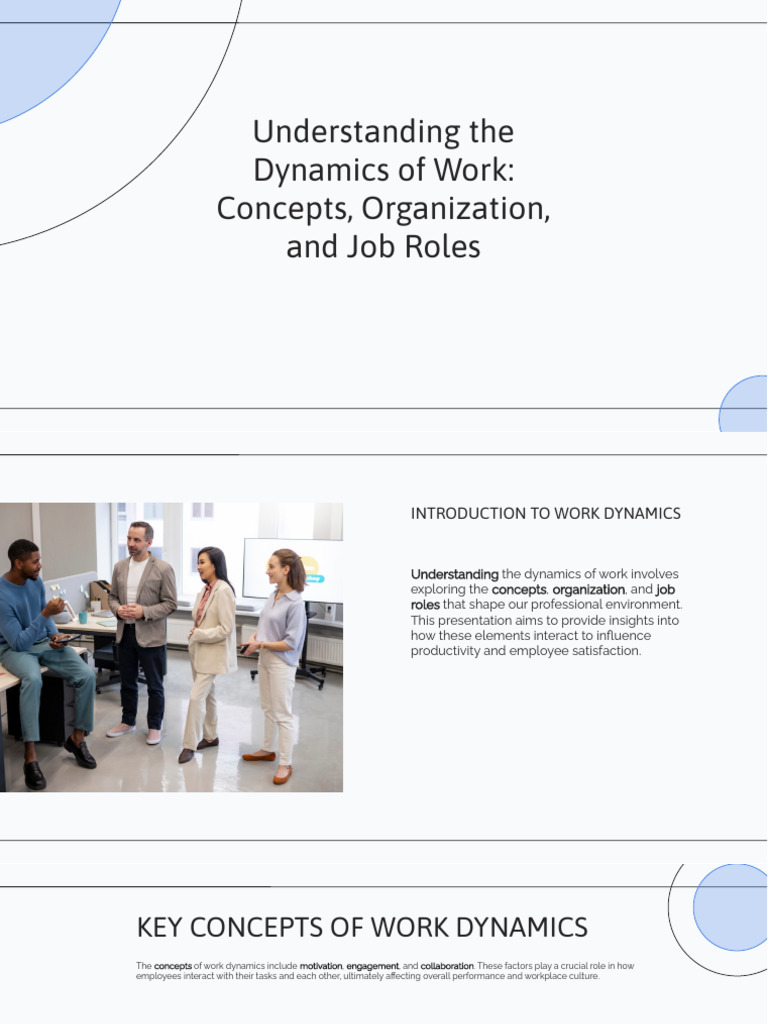 Work Dynamics: Concepts and Roles | PDF