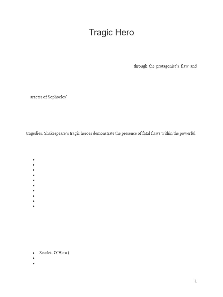 Week 8 Tragic Hero | PDF | Tragedy | Hero