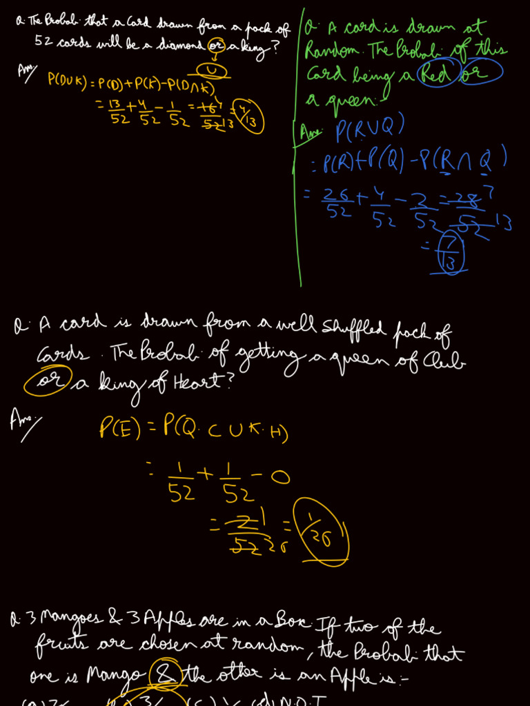 849) (CLASS NOTES) Probability - Day 3 | PDF