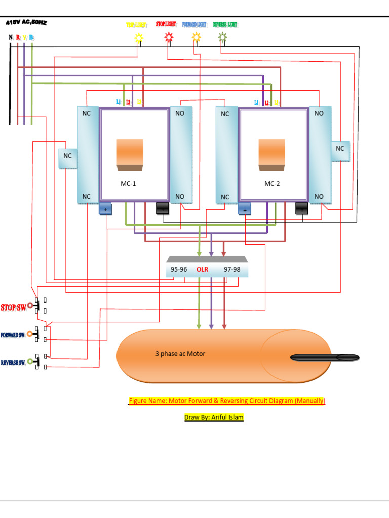 Manual Motor Control Circuit Diagram | PDF