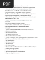 History Exit Exam Model 2024 | PDF | Nile | Ethiopia