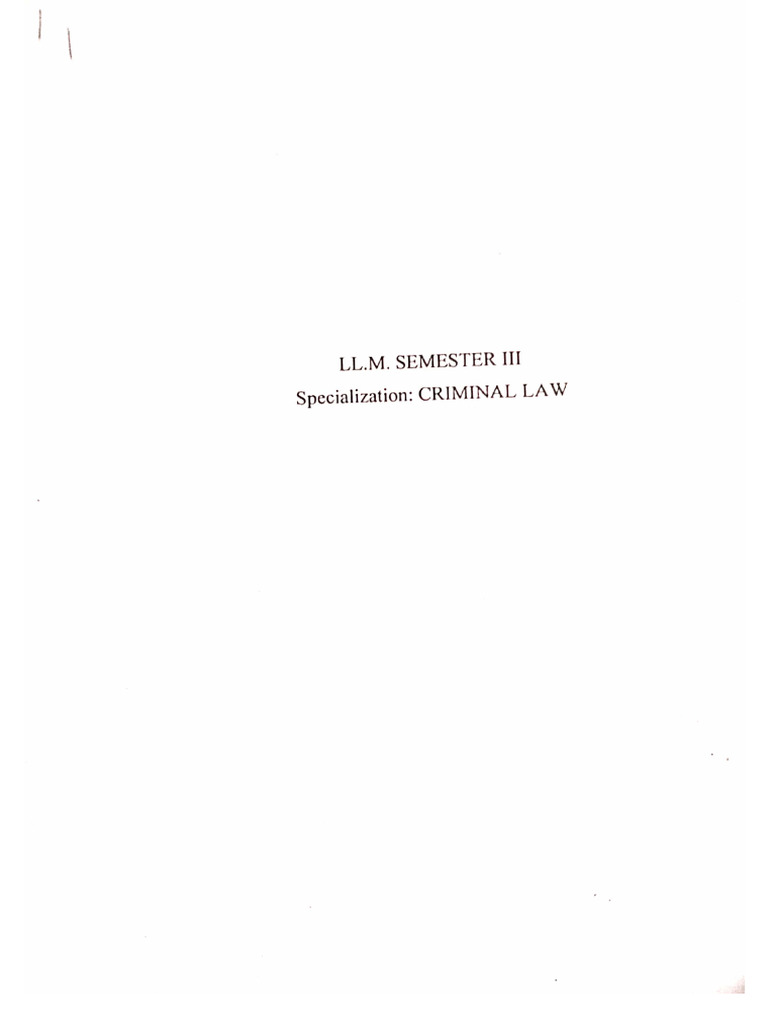 LLM 3rd Sem Criminal Law | PDF