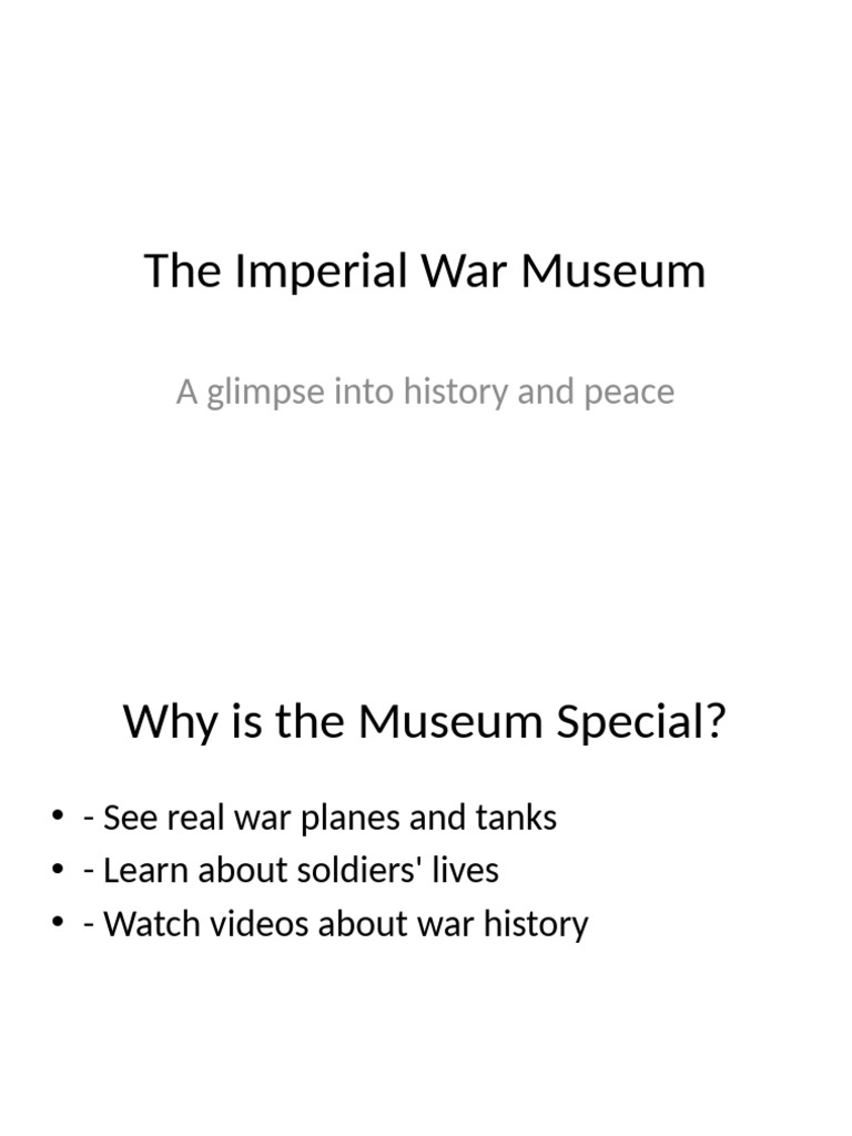 Discover War History at IWM | PDF