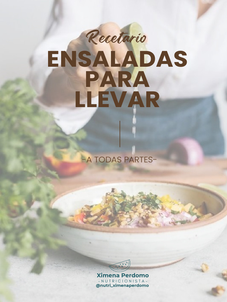 Recetas de Ensaladas Saludables para Llevar | PDF | ensalada | Vinagreta