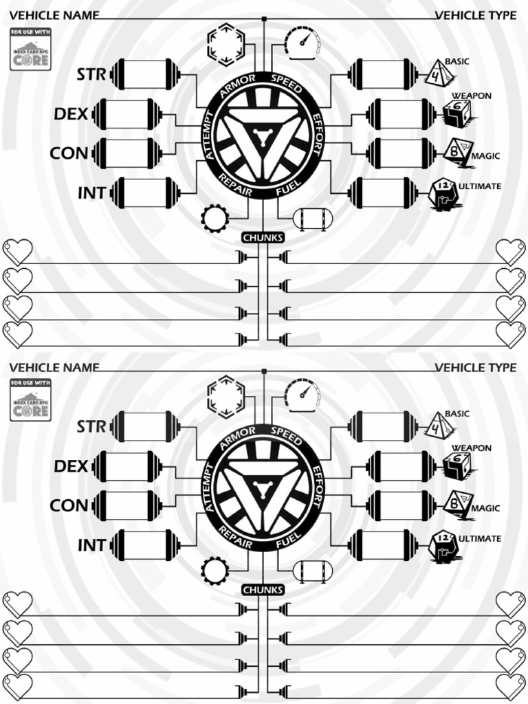 ICRPG Vehicle Sheet | PDF