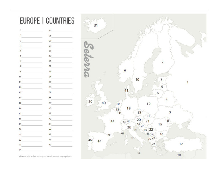 Blank Map of European Countries | PDF
