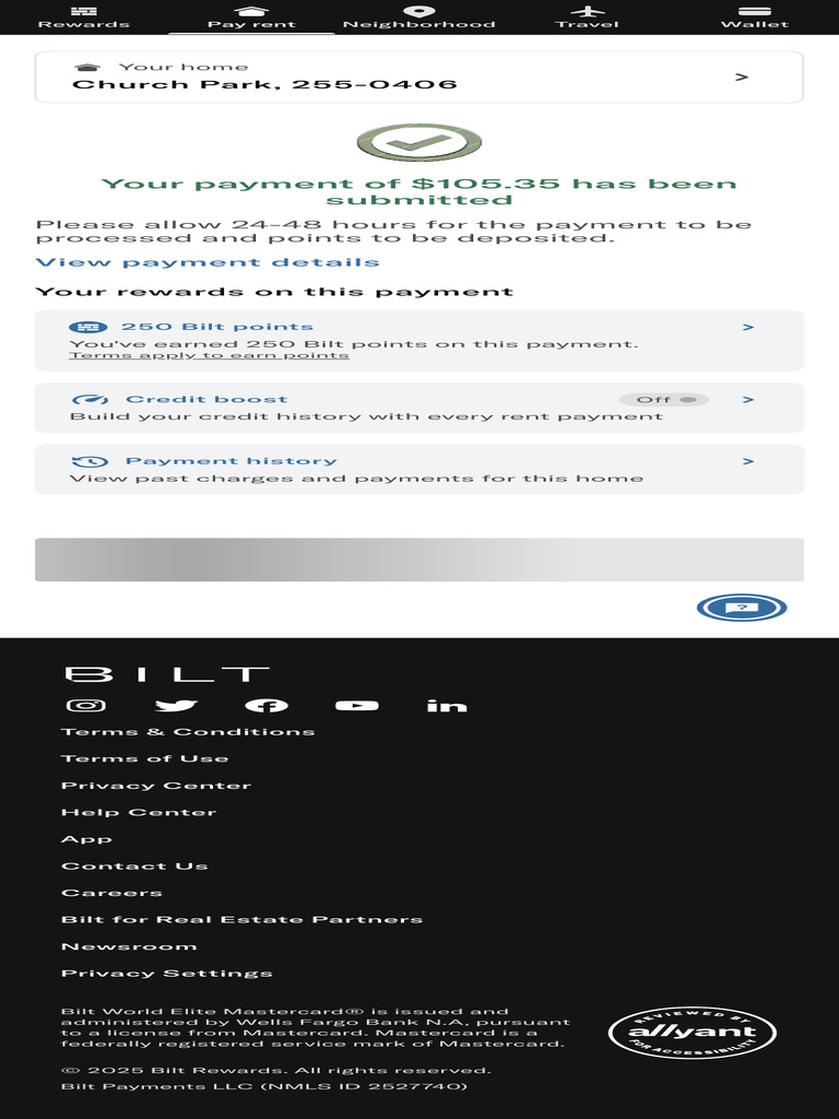 Payment Confirmation - Bilt Rewards | PDF