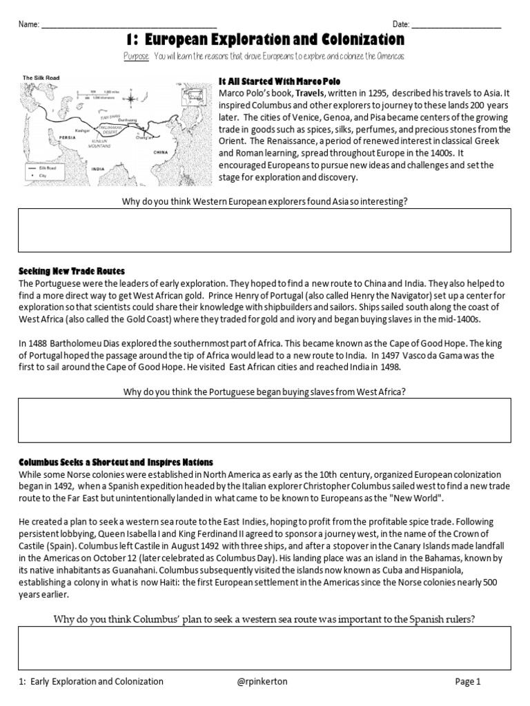 European Exploration and Colonization Insights | PDF | Christopher ...