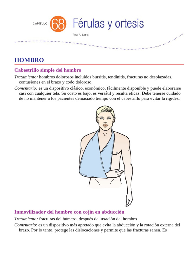 Ortopedia SECCIÓN 14 Férulas | PDF | Hombro | Rodilla