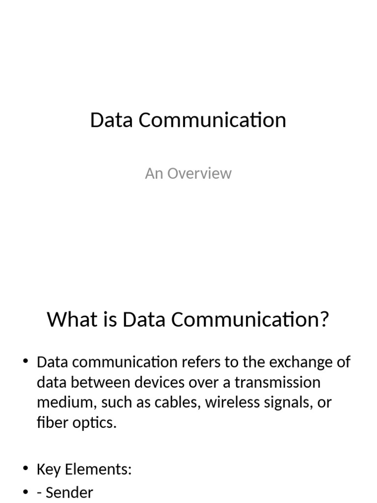 Data Communication Presentation | PDF