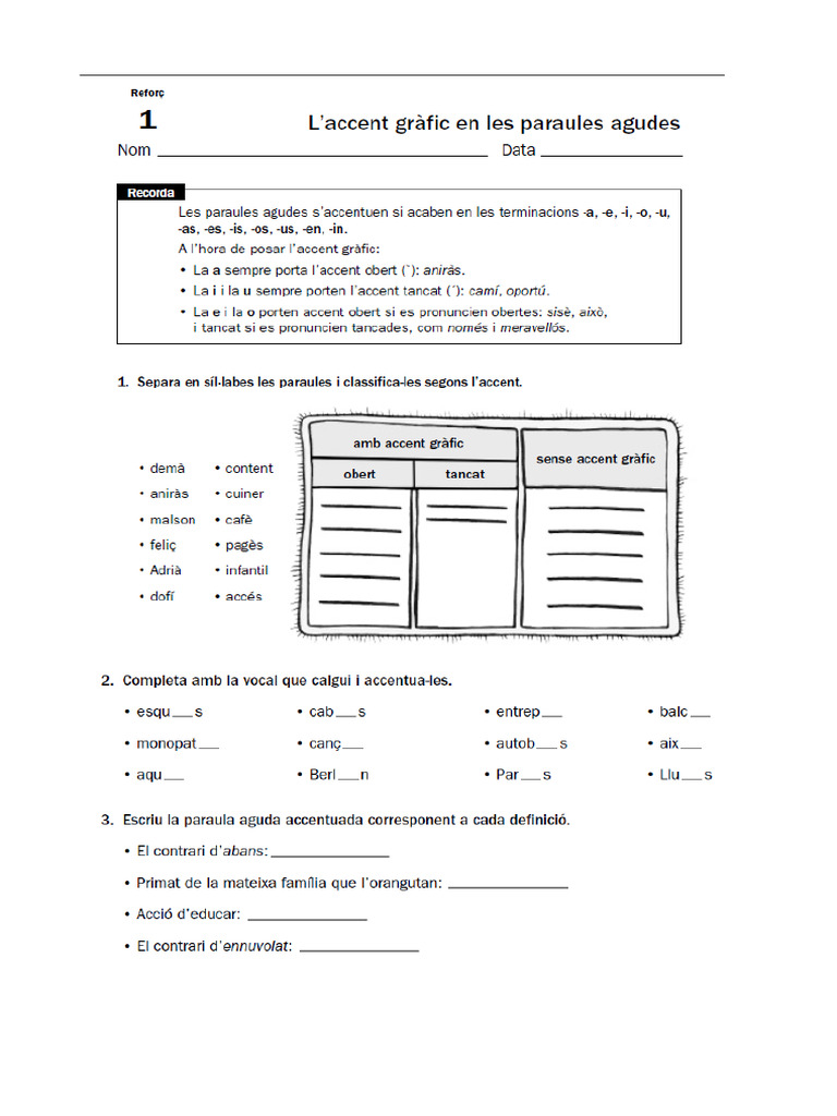 2.Dilluns 27 FITXA 1 Valen | PDF