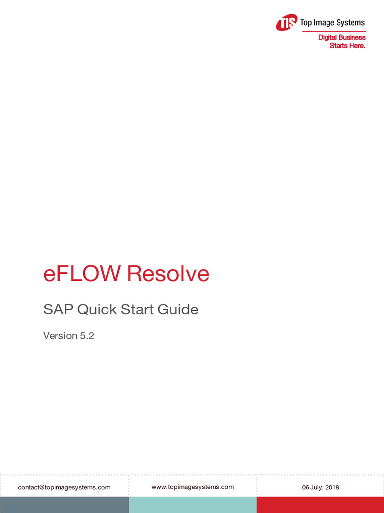 eFLOW AP For SAP - eFLOWResolve SAPQuick Start Guide | PDF | System Software | Computing