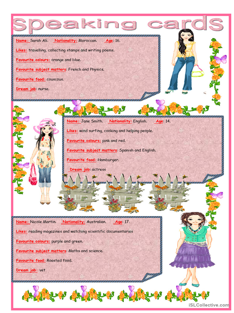 Speaking Cards | PDF