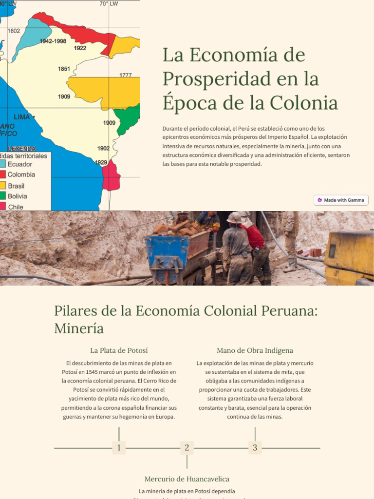 Economía Colonial Peruana: Minería y Comercio | PDF | Nueva españa | Perú