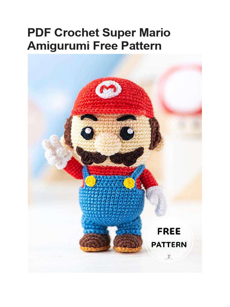 Free Super Mario Amigurumi Pattern | PDF | Crochet | Amigurumi