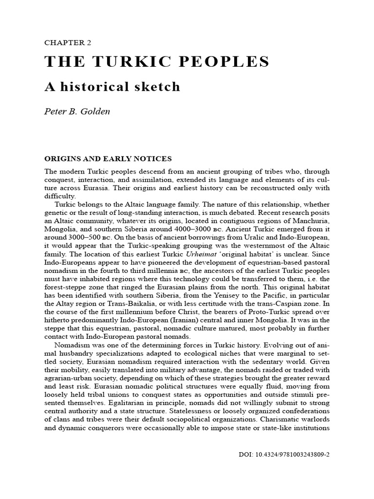 Origins of the Turkic Peoples | PDF | Huns | Ottoman Empire