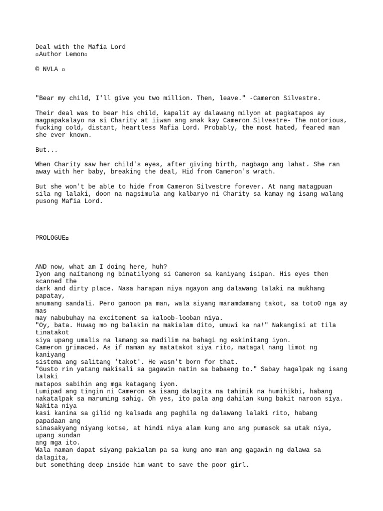 Deal With The Mafia Lord Author Lemon | PDF