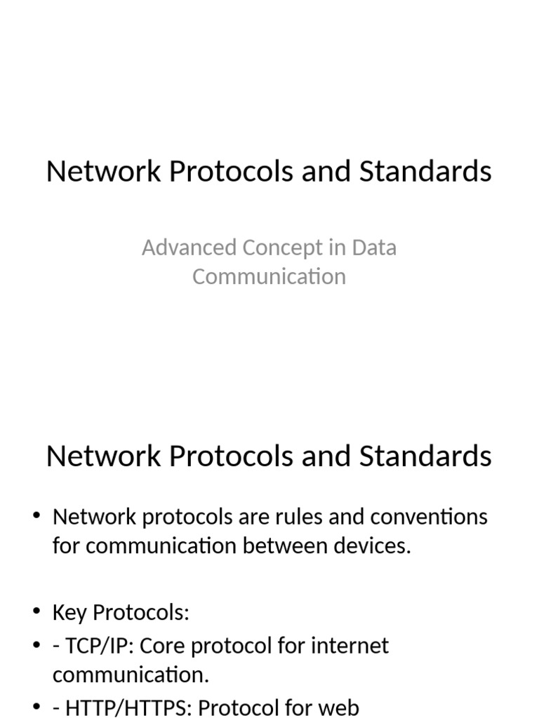 Network Protocols and Standards | PDF