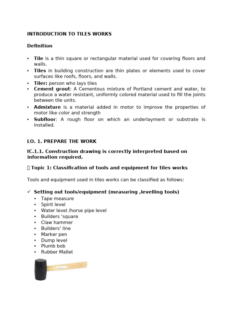BDCTW401-UPDATE TILE WORKS | PDF | Concrete | Cement