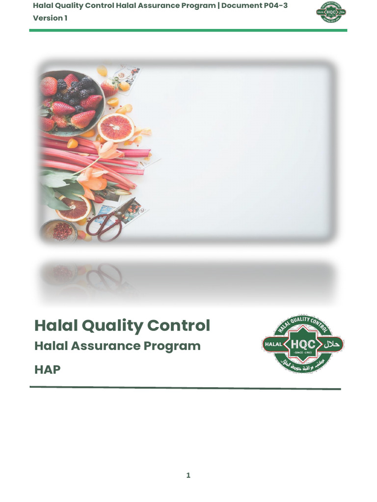 P04-3 HQC Halal Assurance Program | PDF | Ethanol | Drink