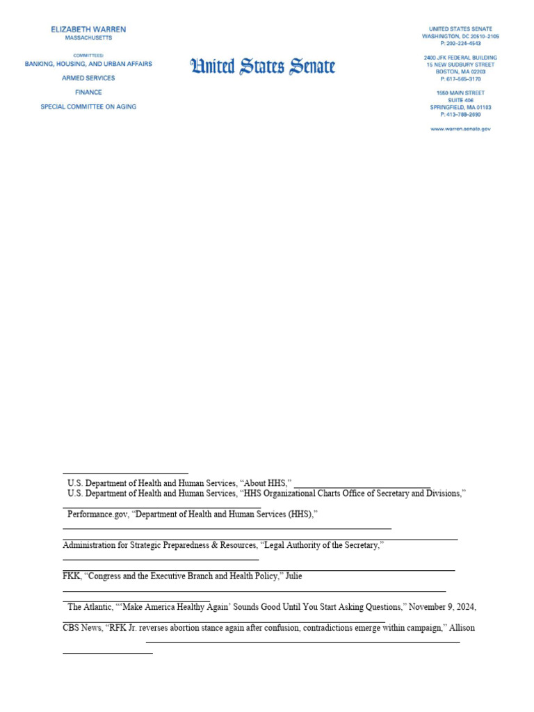 Warren Letter to RFK | PDF | Abortion | United States Department Of ...