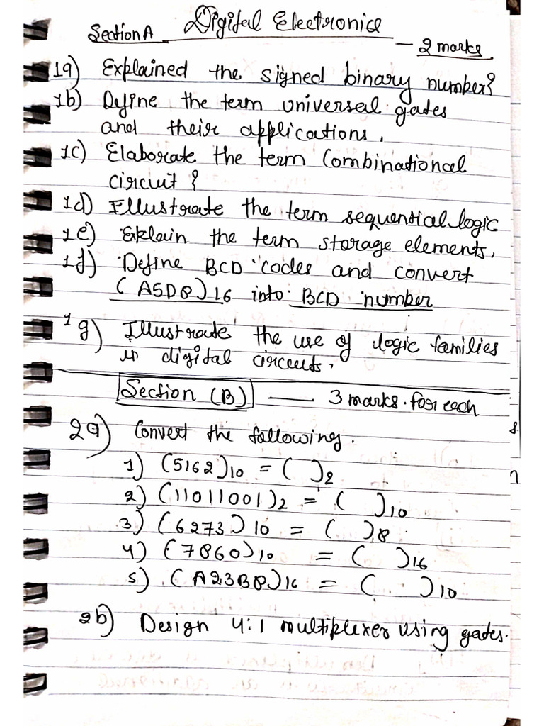 Digital Electronics (Unit 1 and Unit 2) | PDF