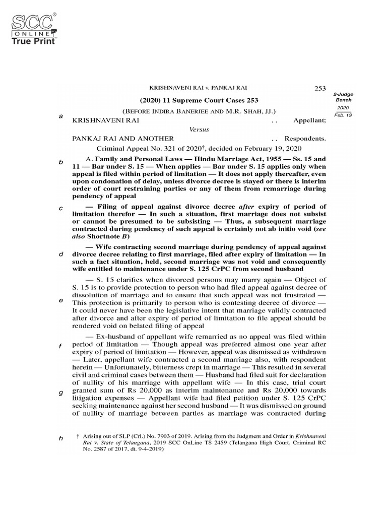 Krishnaveni Rai v Pankaj Rai_240620_105737 | PDF | Supreme Court Of The ...