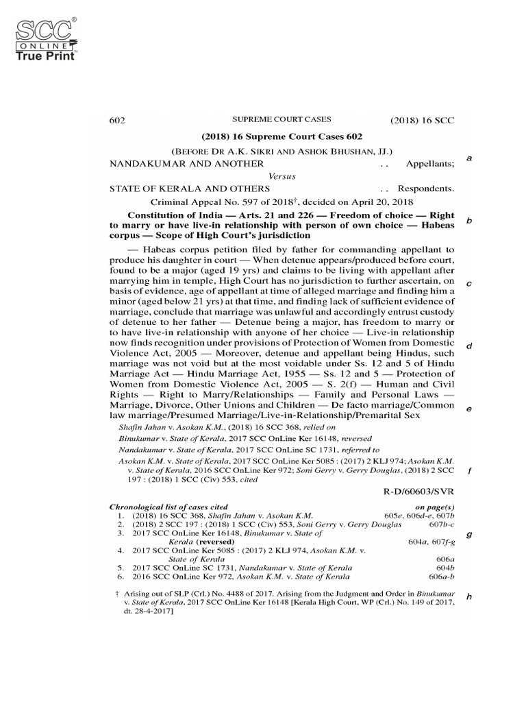 Nandakumar V State of Kerala - 240620 - 105803 | PDF | National Supreme ...
