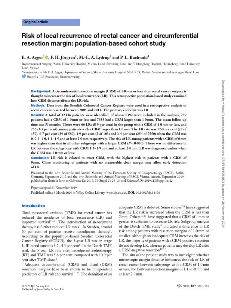 bjs11478 | PDF | Pathology | Colorectal Cancer