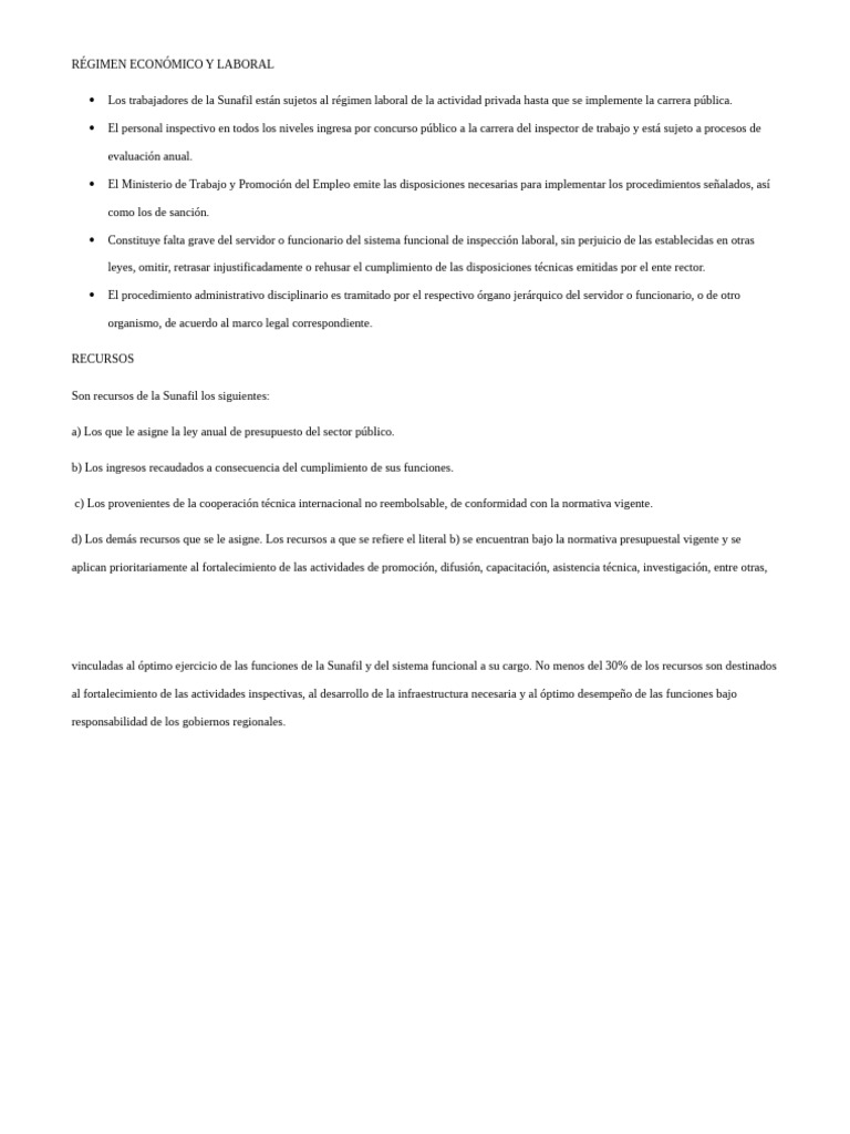 Régimen Económico y Laboral - Recursos | PDF