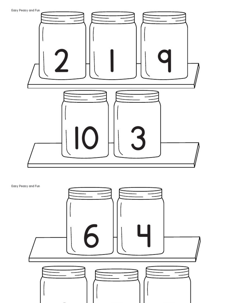 Halloween Counting To 10 File Folder Game Color by Yourself Version | PDF