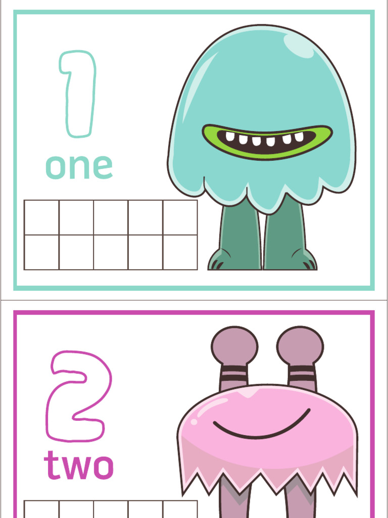 Monster Eye Counting Activity Mats | PDF