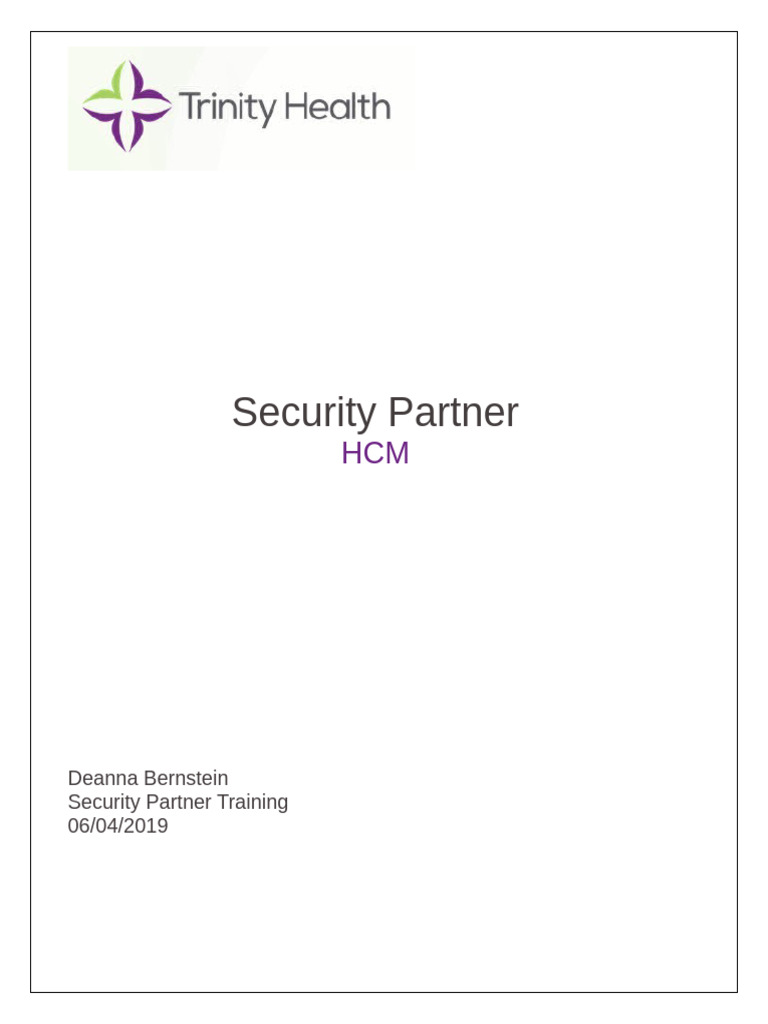 Security Partner Roles | PDF | Computing | Business