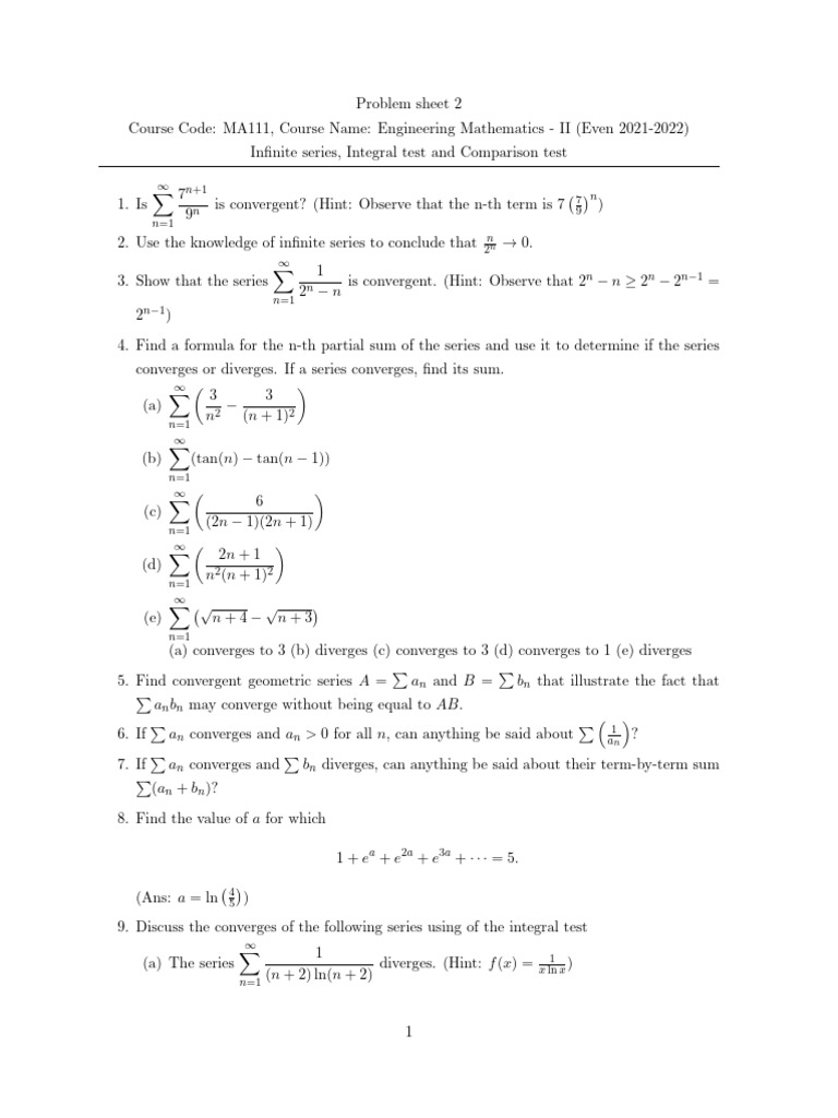 Ps2 Pdf Series Mathematics Mathematics