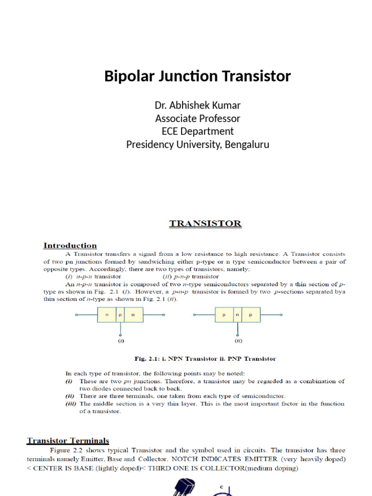 Module 4 - BJT - PPSX | PDF | Amplifier | Analog Circuits