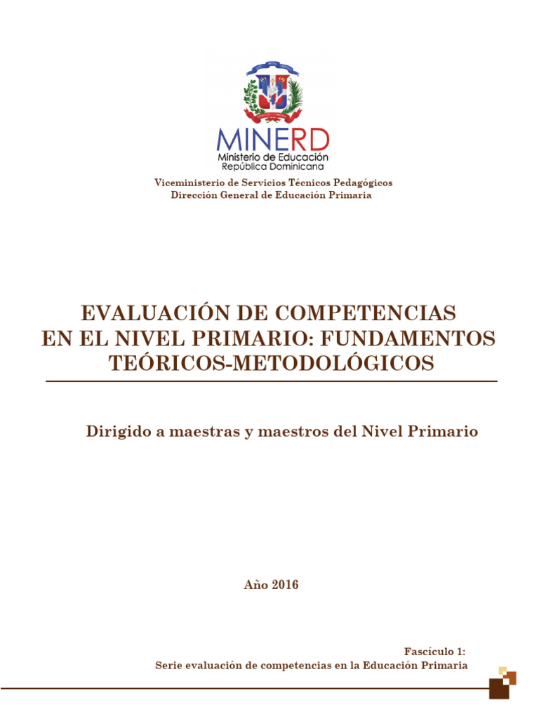 Fascículo 1_Evaluación de competencias en la Educación Primaria | PDF ...