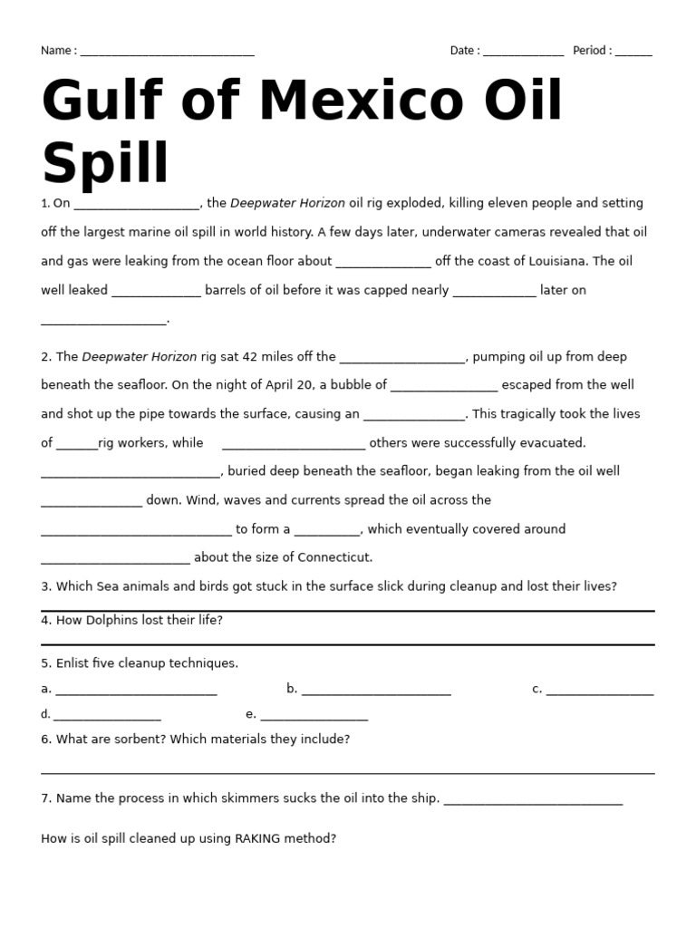 Gulf of Mexico Oil Spillage | PDF | Oil Spill | Gulf Of Mexico