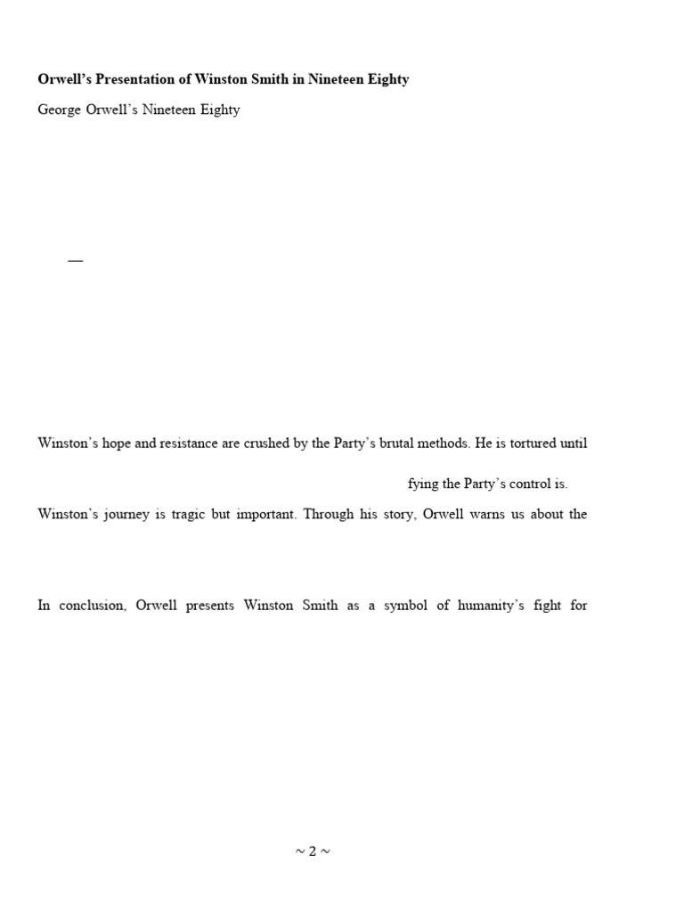 Orwells View of Winston (Bls Llb) | PDF