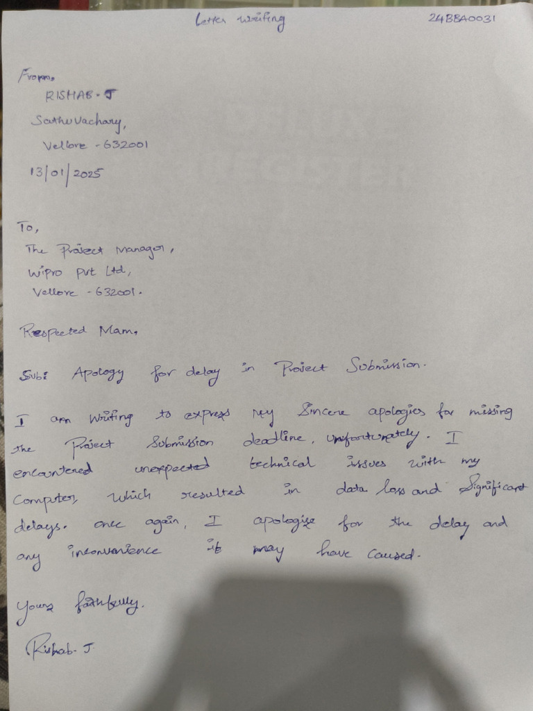 English Letter Writing - PDF (24BBA0031) | PDF