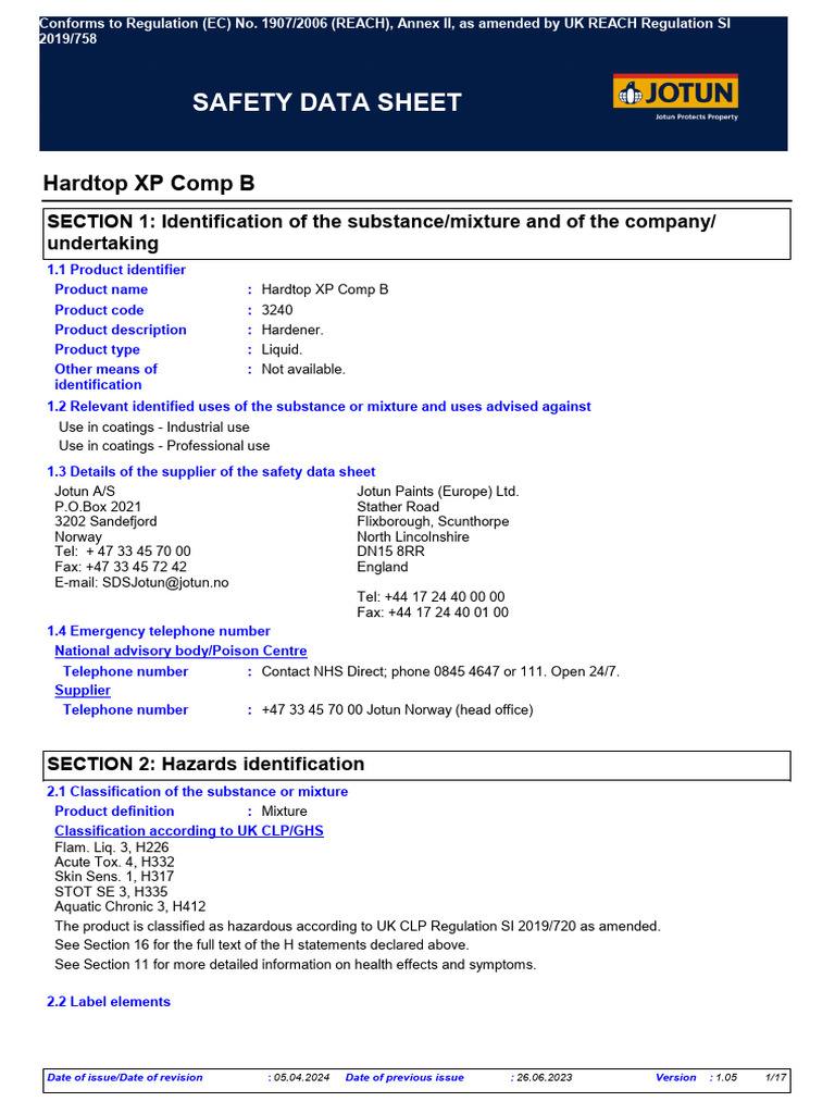 04 - Hardtop XP Comp. B - Fispq | PDF | Personal Protective Equipment ...