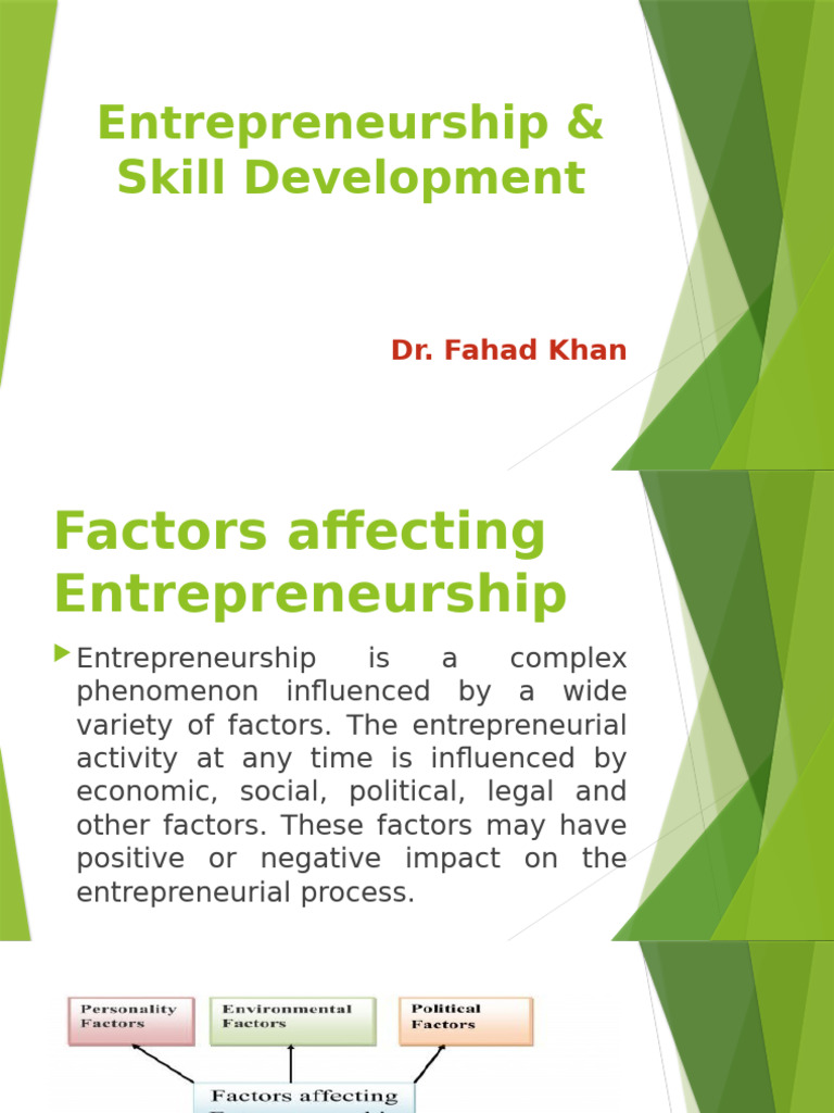 Factors Affecting Entrepreneurship | PDF | Entrepreneurship | Business ...