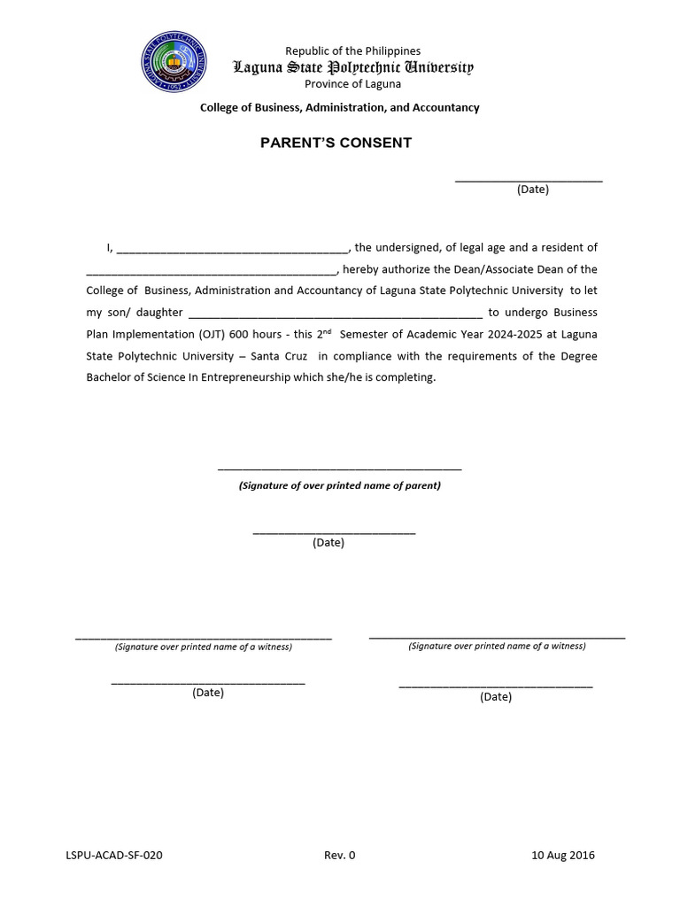 2025_Parents-Consent-System-Form (1) | PDF