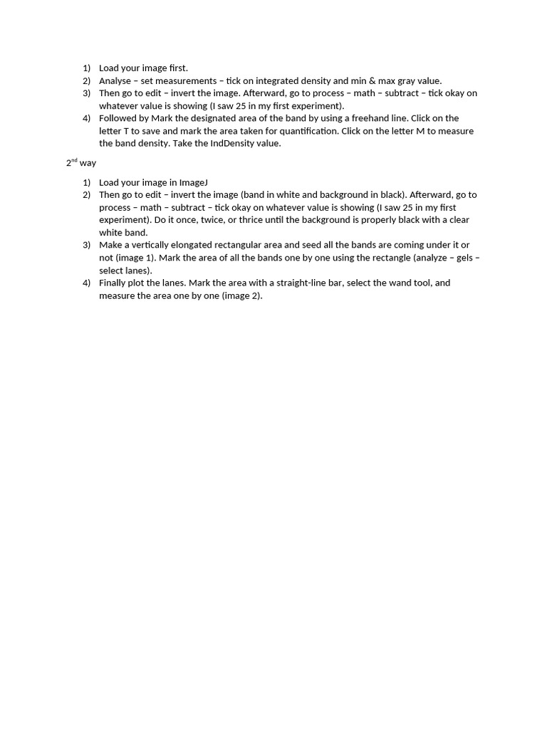 Qunatification of Western Band Intensity | PDF