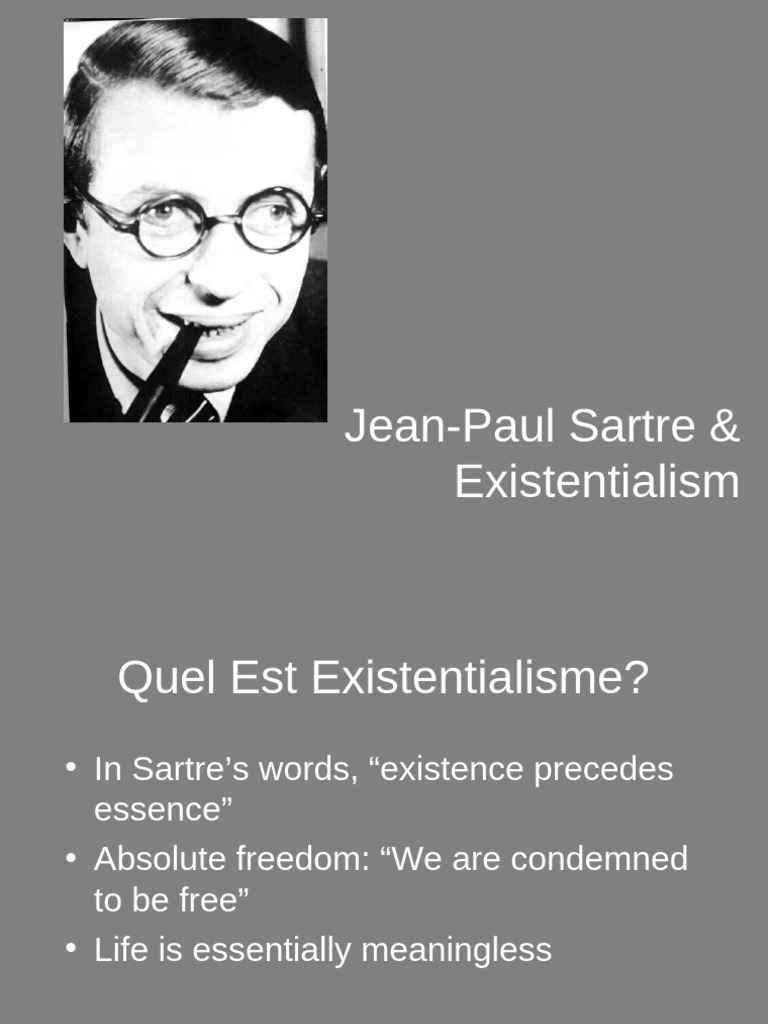 Sartre Existentialism1 | PDF
