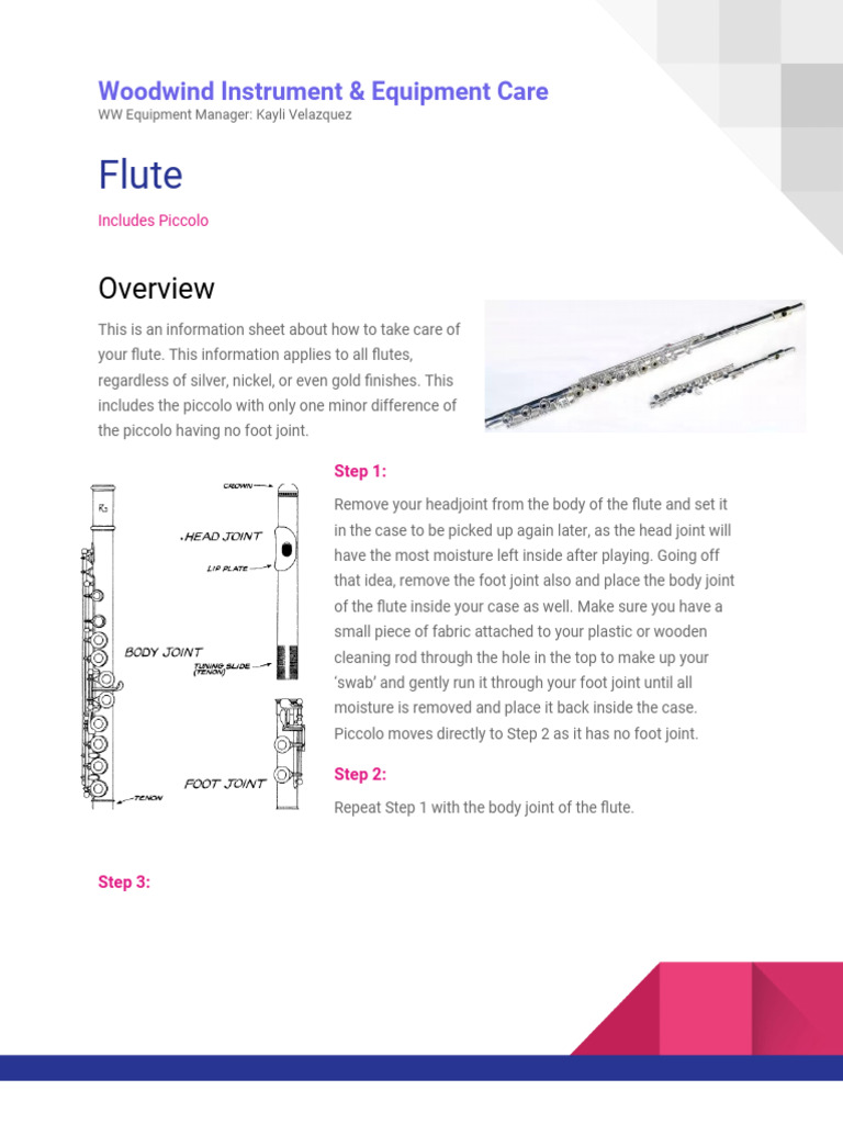 Flute and Piccolo Care Guide | PDF