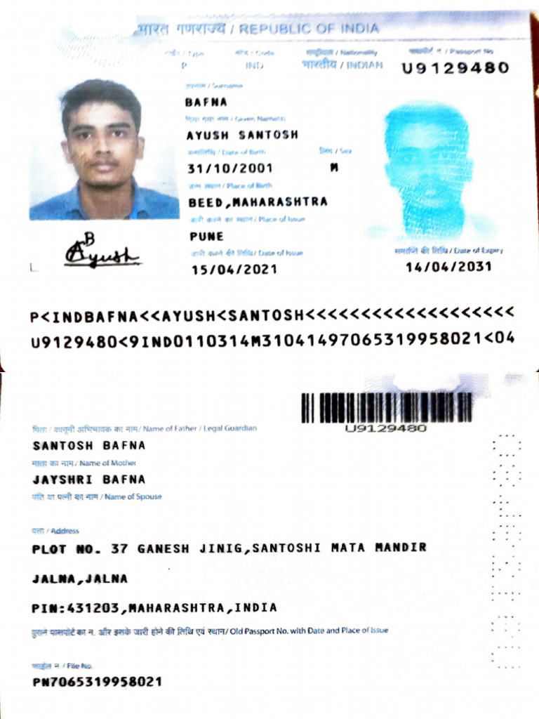 Indian Passport Details | PDF
