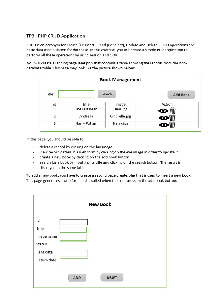 PHP Book CRUD Application Guide | PDF