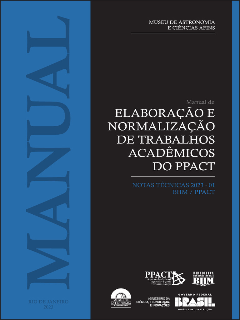 Manual de Normalização PPACT 2023 | PDF | Citação | Abstract (resumo)