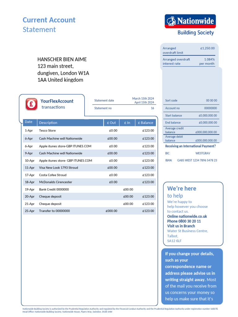 YourFlexAccount Statement Overview | PDF | Transaction Account | Banking